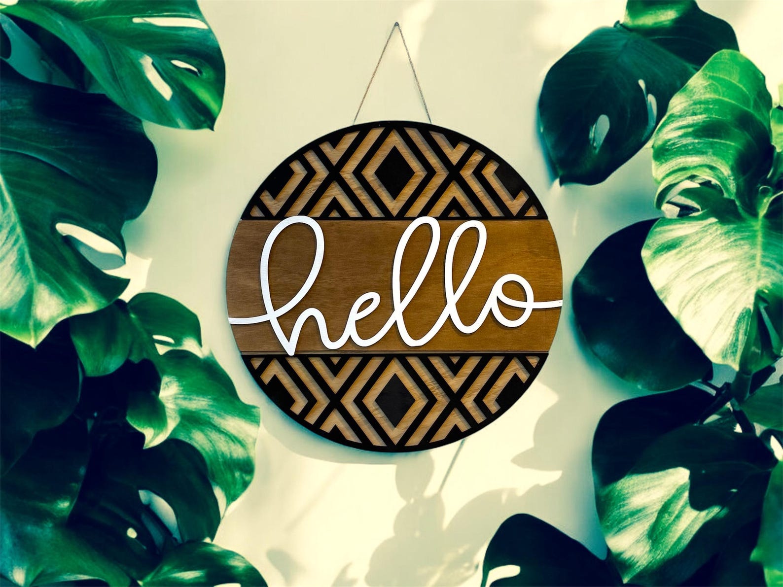 Welcome Sign, Door Hanger, Hello Sign, Wall Decor, Hello, Welcome, Door ...