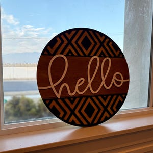 Welcome Sign, Door Hanger, Hello Sign, Wall Decor, Hello, Welcome, Door ...