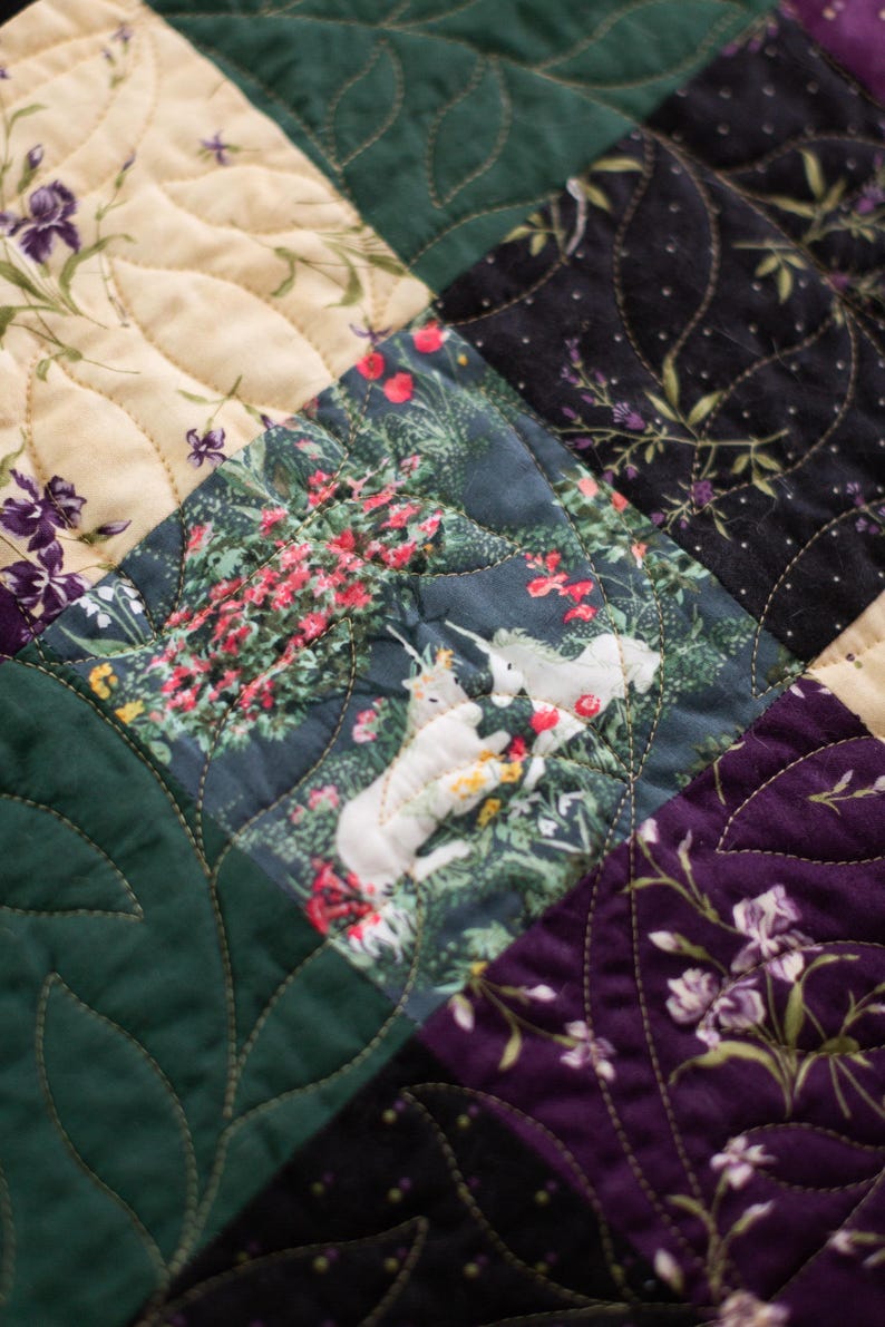 Delta Phi Epsilon Quilt: Purple Iris, Unicorn Throw Blanket - Etsy