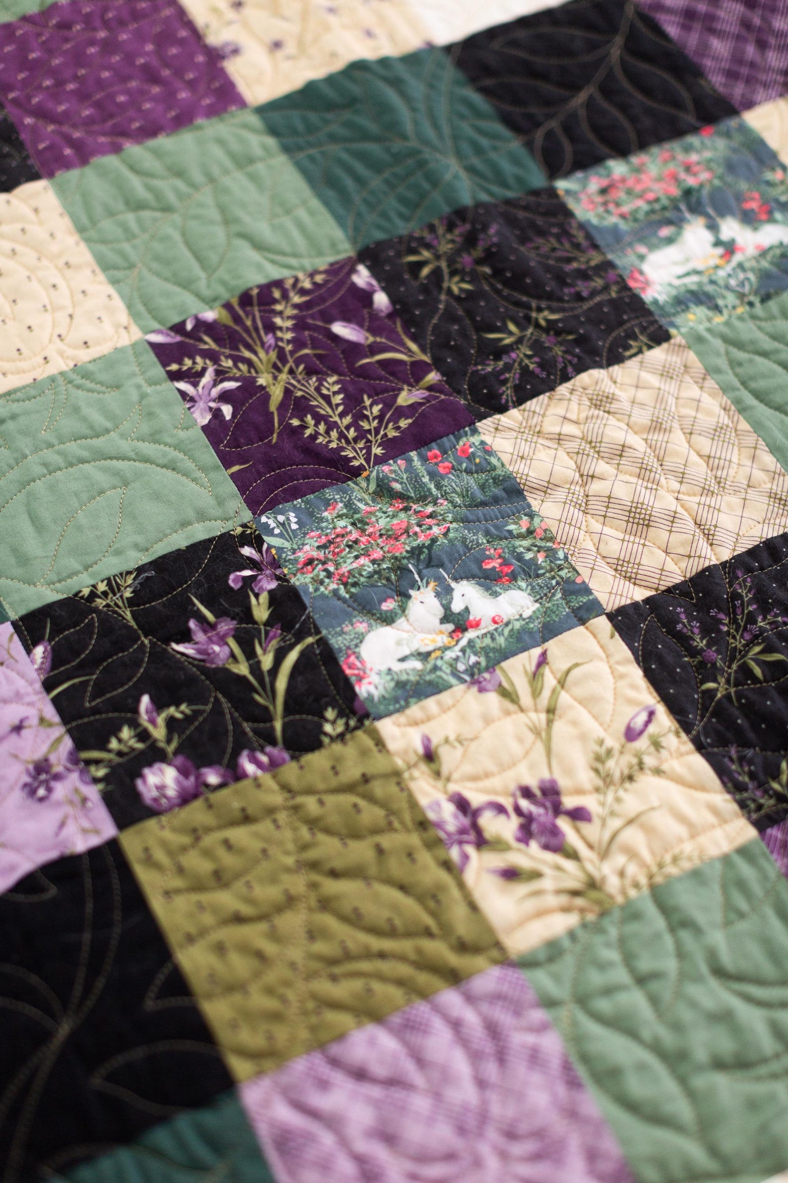 Delta Phi Epsilon Quilt: Purple Iris, Unicorn Throw Blanket - Etsy