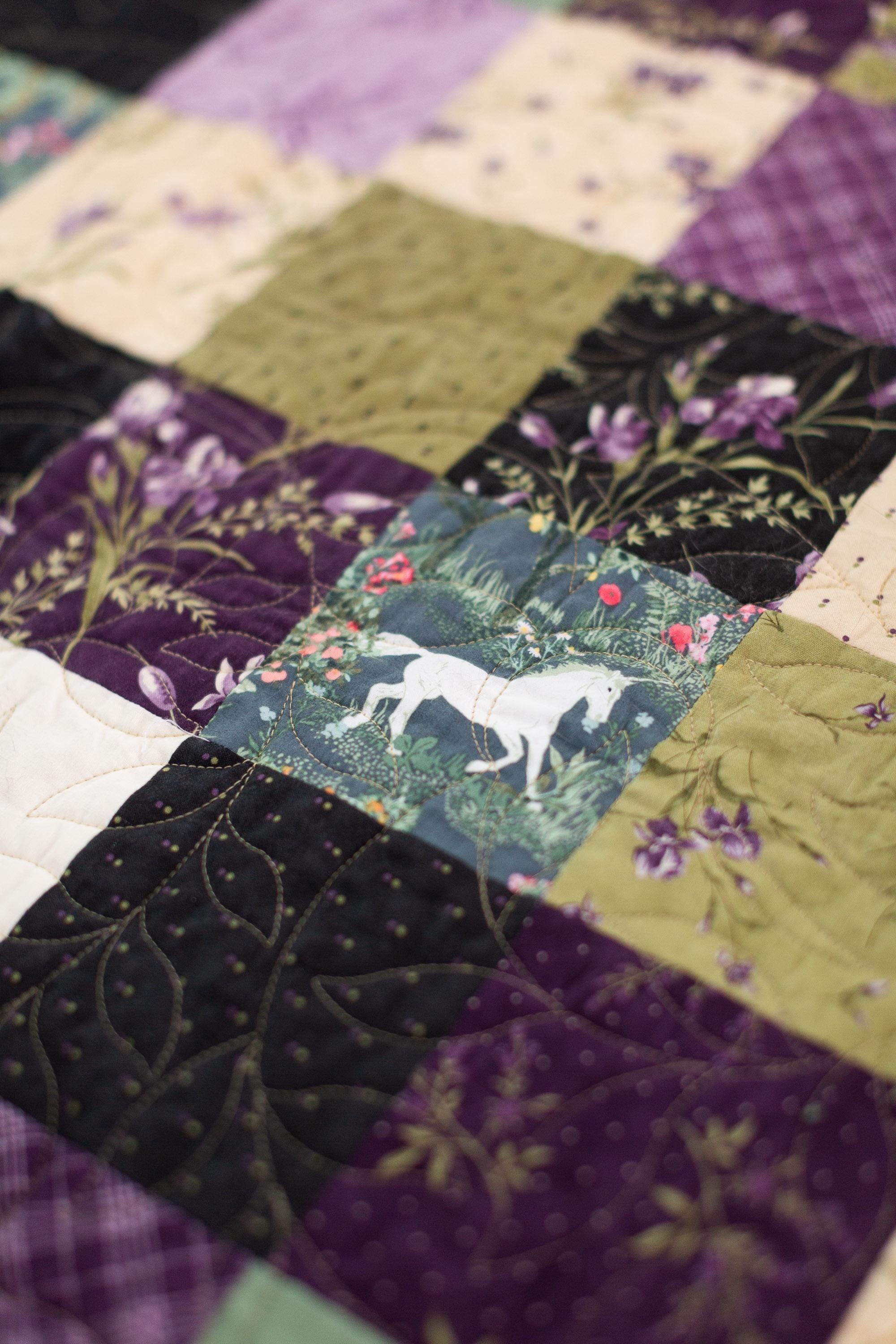 Delta Phi Epsilon Quilt: Purple Iris, Unicorn Throw Blanket - Etsy