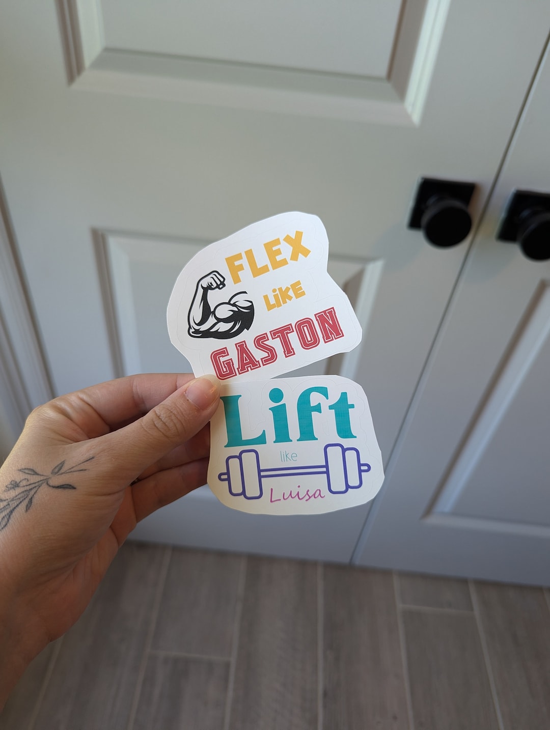 Fitness Stickers, Disney Stickers, Lift Like Luisa, Flex Like Gaston ...