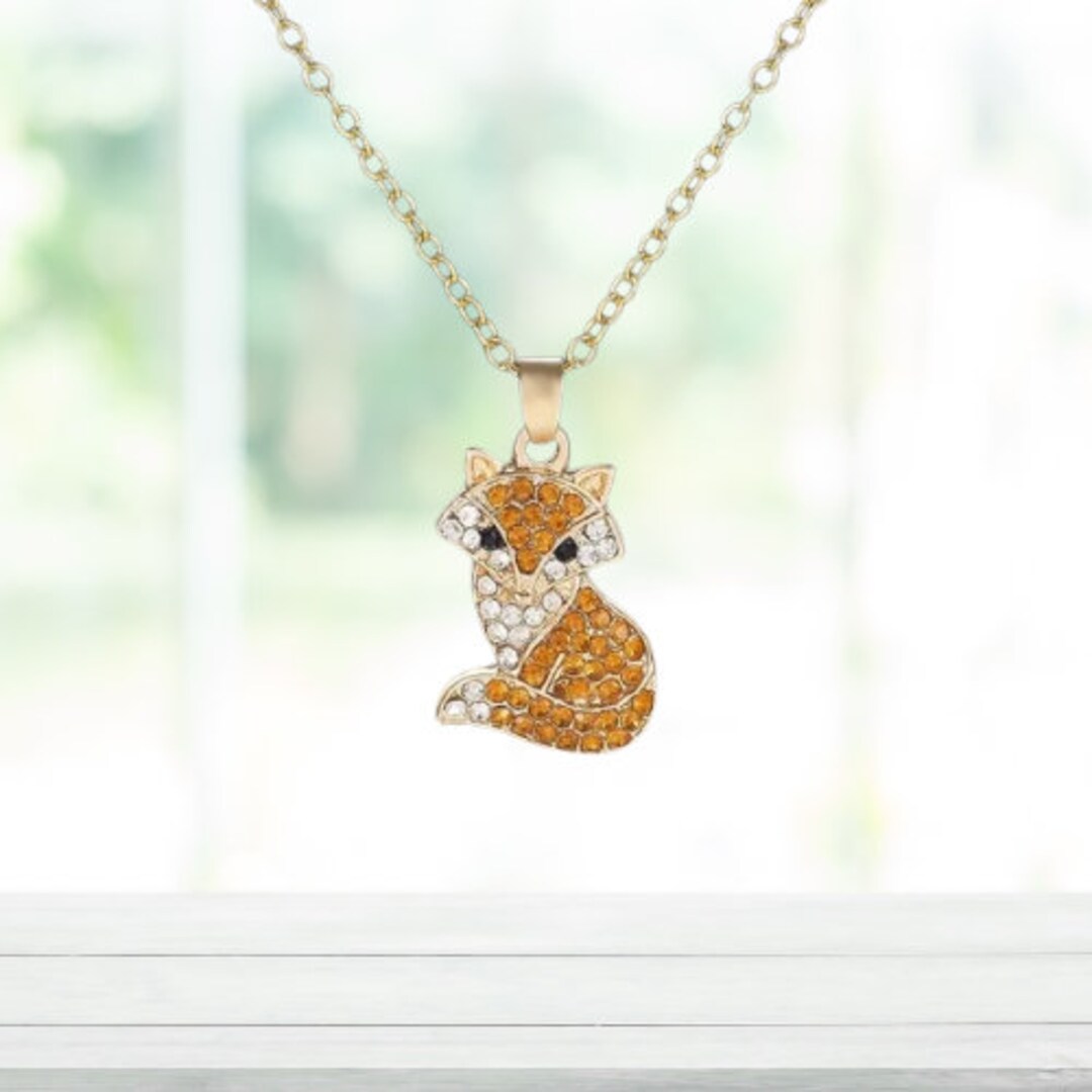 The 'whispering Fox' Necklace Stylish Charm Necklace Pendant & 20 ...