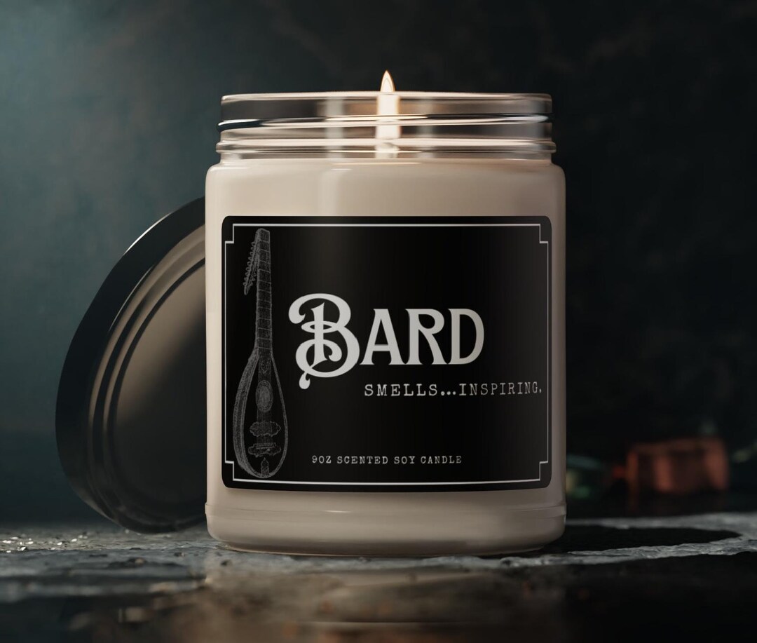 Funny Dungeons and Dragons Scented Soy Candle 9oz, DND Bard Gift for ...