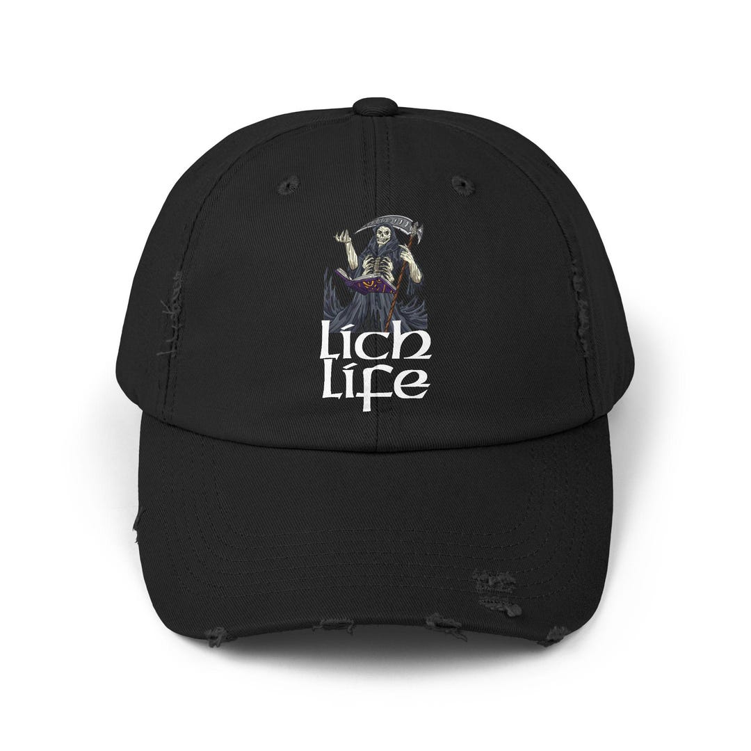 Lich Hat | TTRPG Gift Hat | DND Cap | Dark Wizard Hat for Dungeons and ...