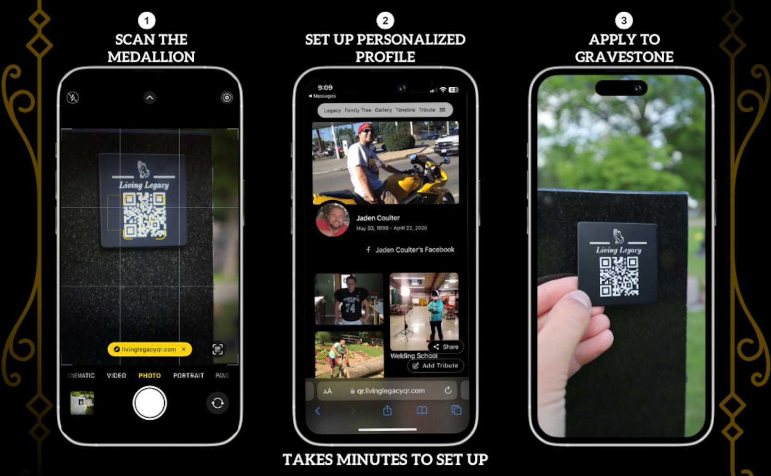 Memorial QR Code, Thoughtful Sympathy Gift, Gravestone Gift, Family ...