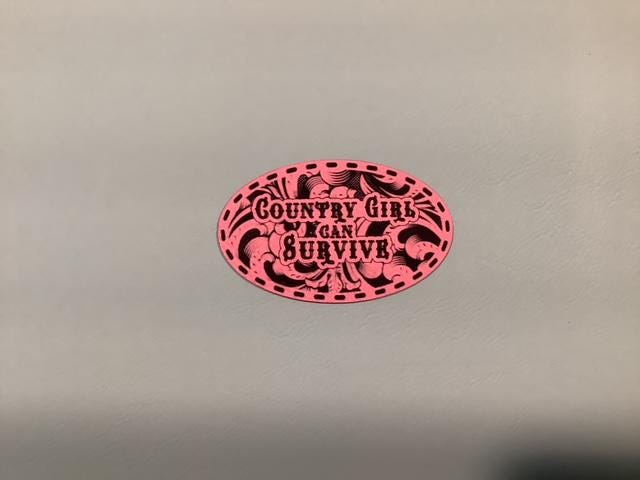 Country Girl Can Survive Scroll Hat Patch 6 Design Templates, 1 ...