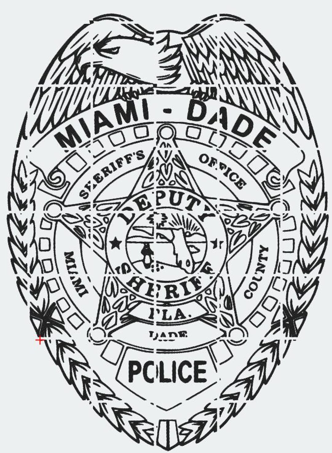 Miami Dade Sheriffs Florida Police Badge Svg, Ai, Lbrn, Dxf Digital ...