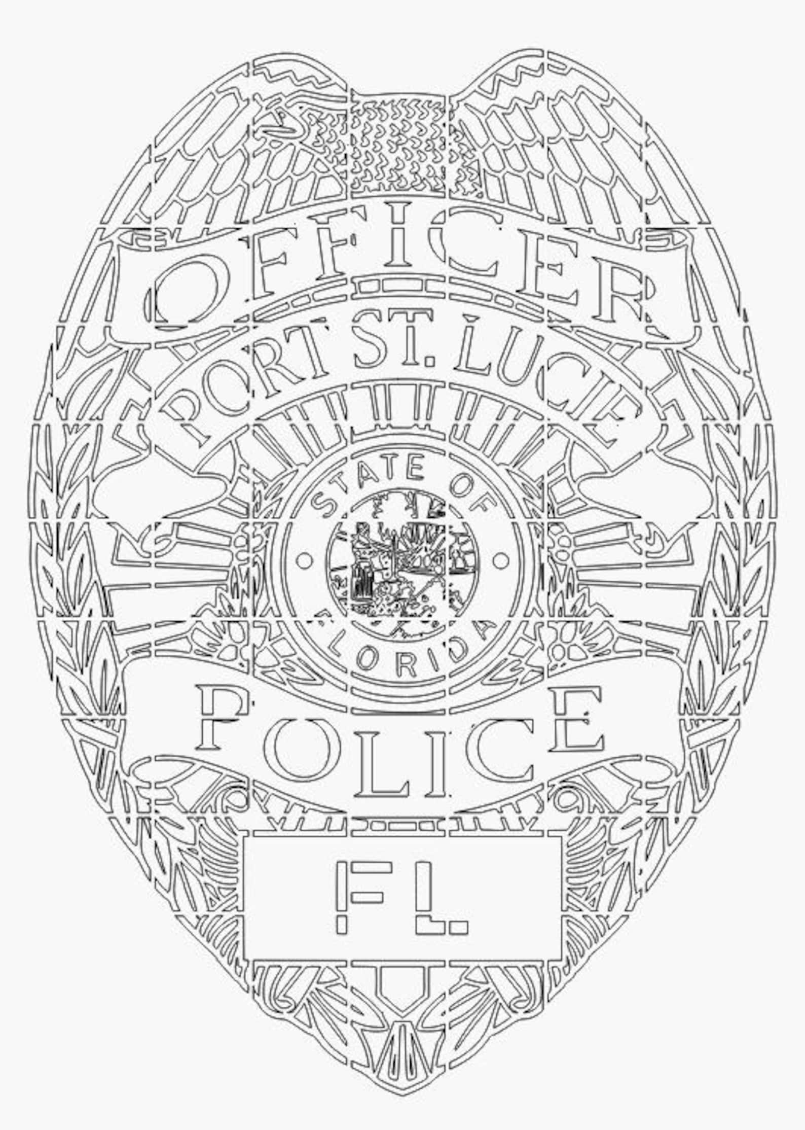 Port St. Lucie Florida Police Badge Svg, Ai, Lbrn, Dxf Digital Files - Etsy