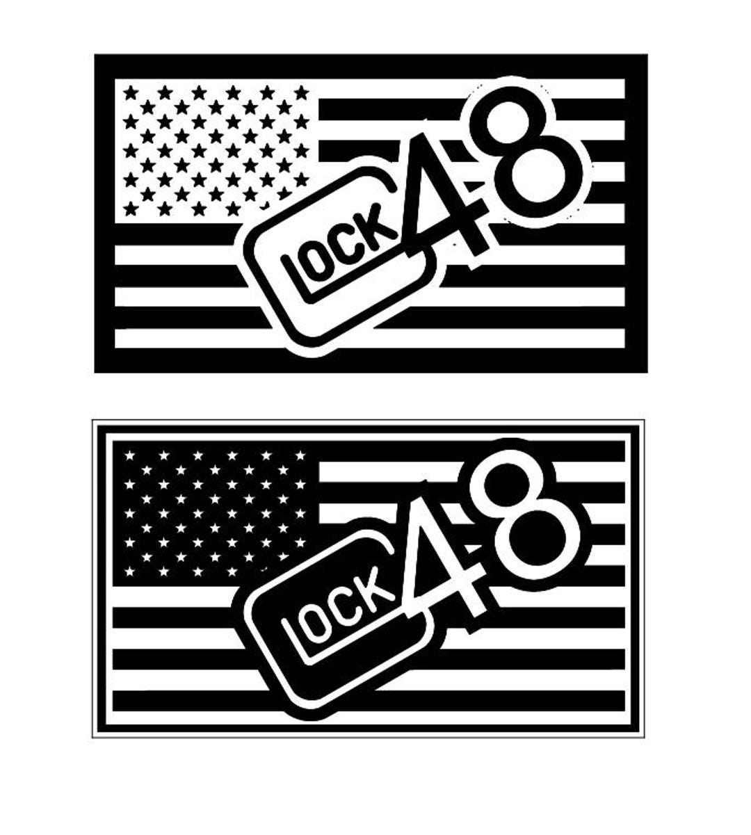 Flag Glock 48 Leather Patch Template, Custom Leather Patch Hat, Hat ...