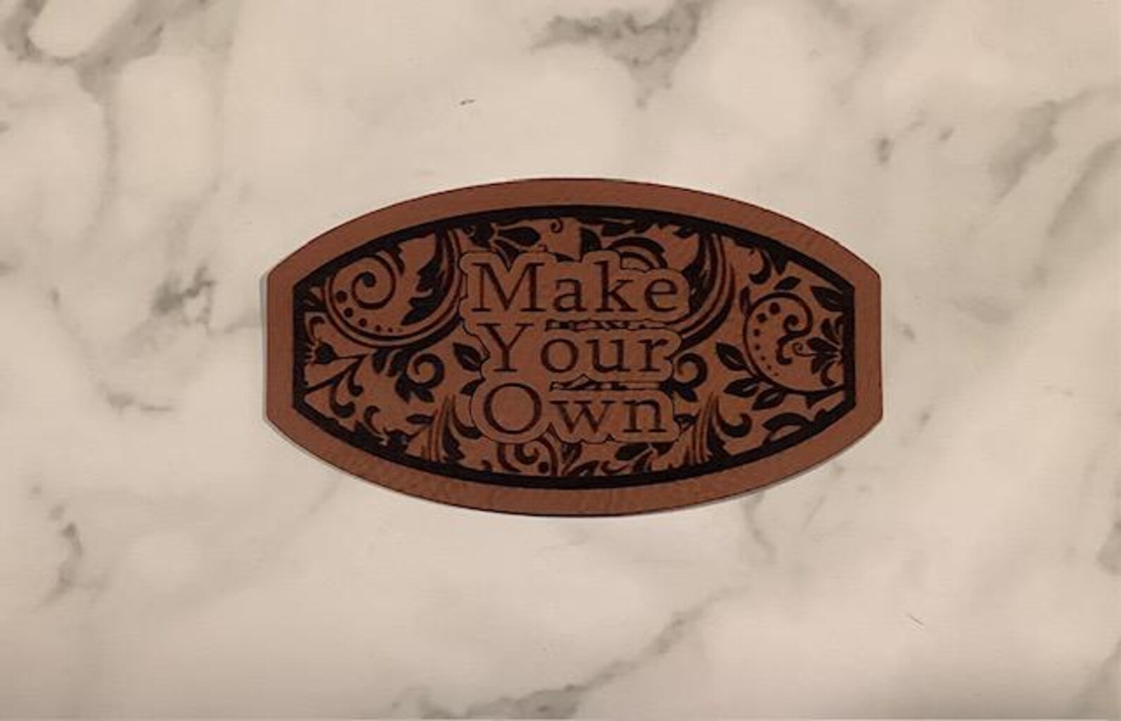 The Look of Tooled Grain Buckle Style Hat Patch Design Template, 3 ...