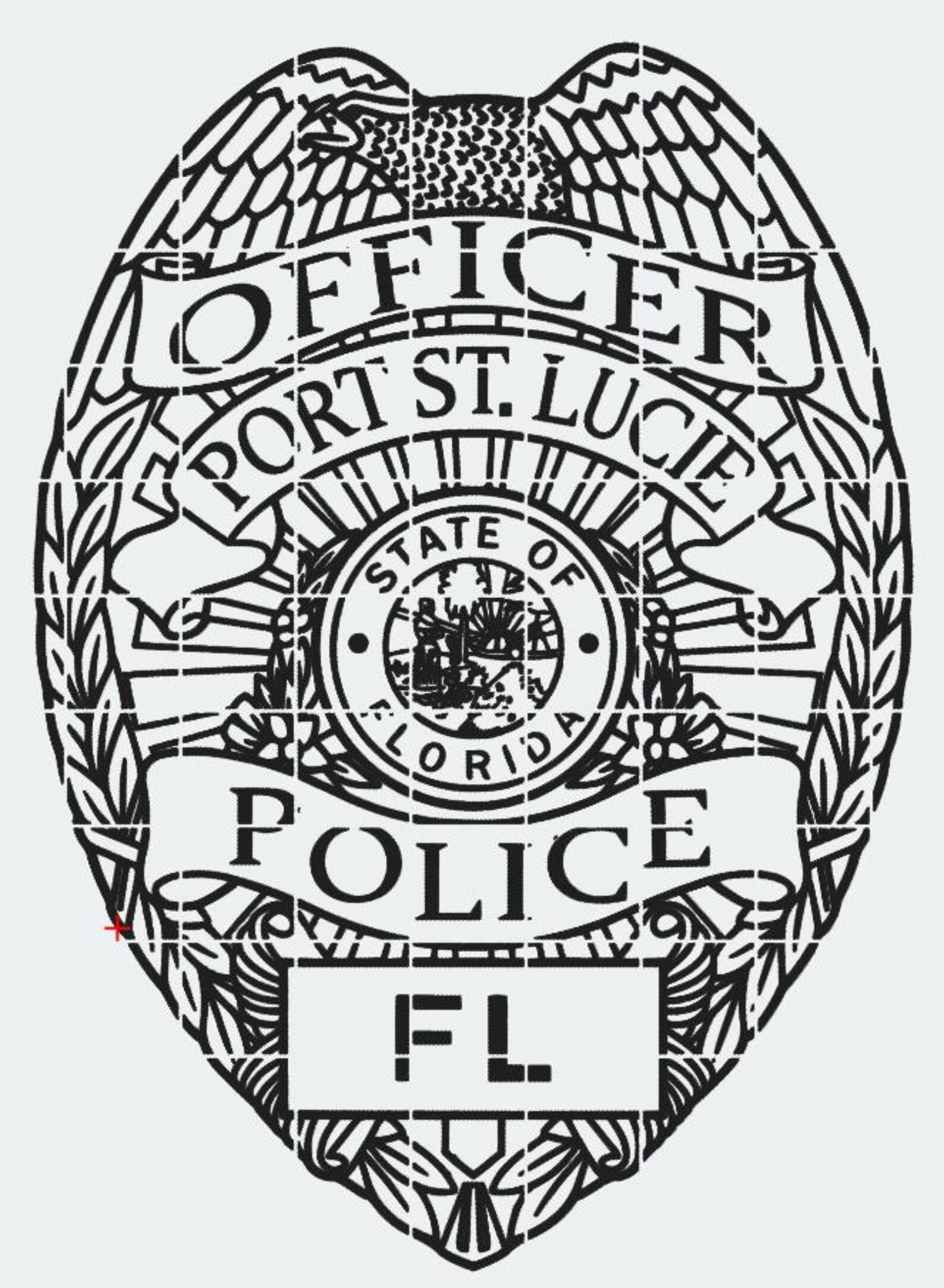 Port St. Lucie Florida Police Badge Svg, Ai, Lbrn, Dxf Digital Files - Etsy