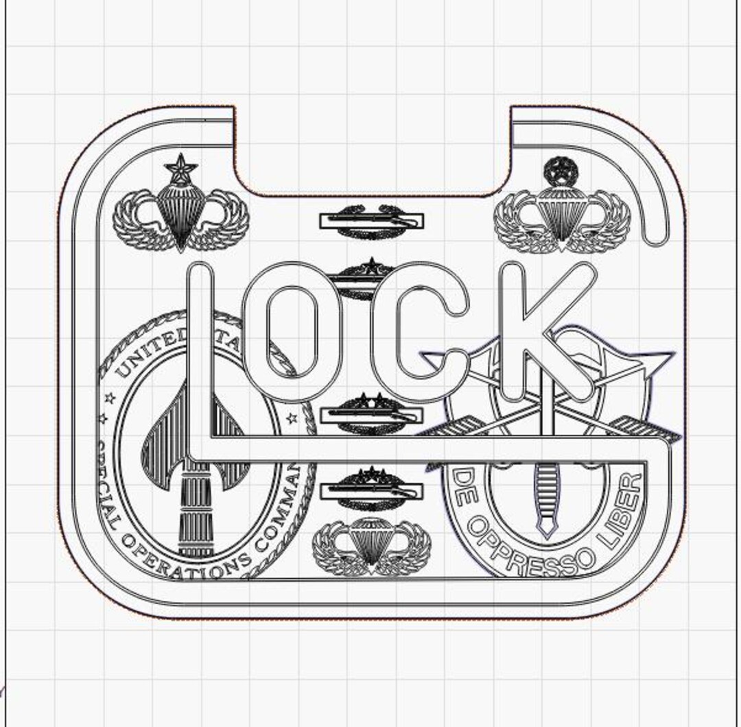 Glock Case SF SOC Glock Case Laser Engraving Clipart Svg, Ai ...