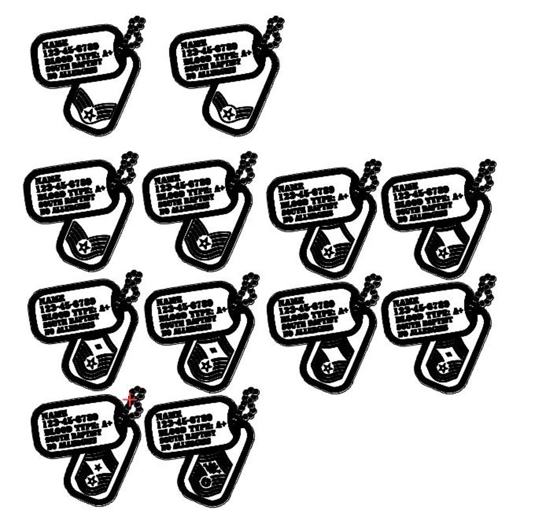 Air Force ID Tags, Custom Shapes, Svg, Ai, Eps, Lbrn Pdf, Files ...
