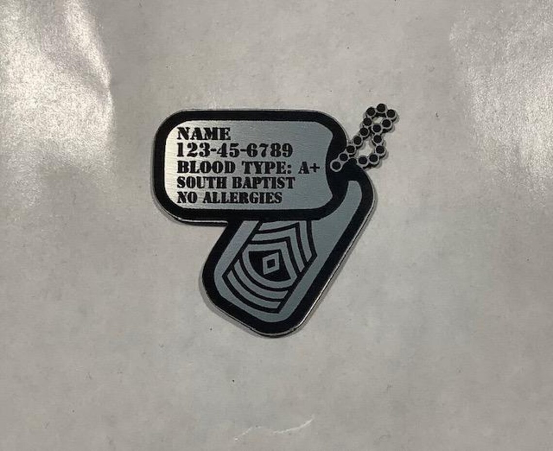 Army ID Tag Patch Template, Custom, Hat Patches Svg, Lbrn, Ai - Etsy