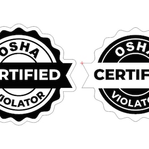 OSHA Certified Violator, Leather Patch Template, Custom Leather Patch ...