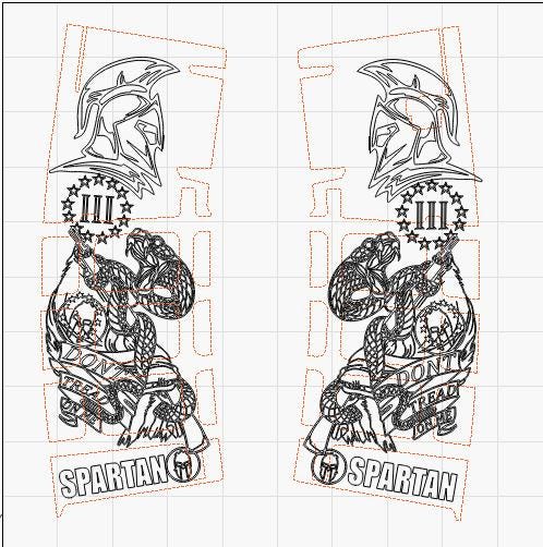 Spartan AR-15 Fiber Laser Template. Lightburn .svg, AI, Eps, Pdf Laser ...