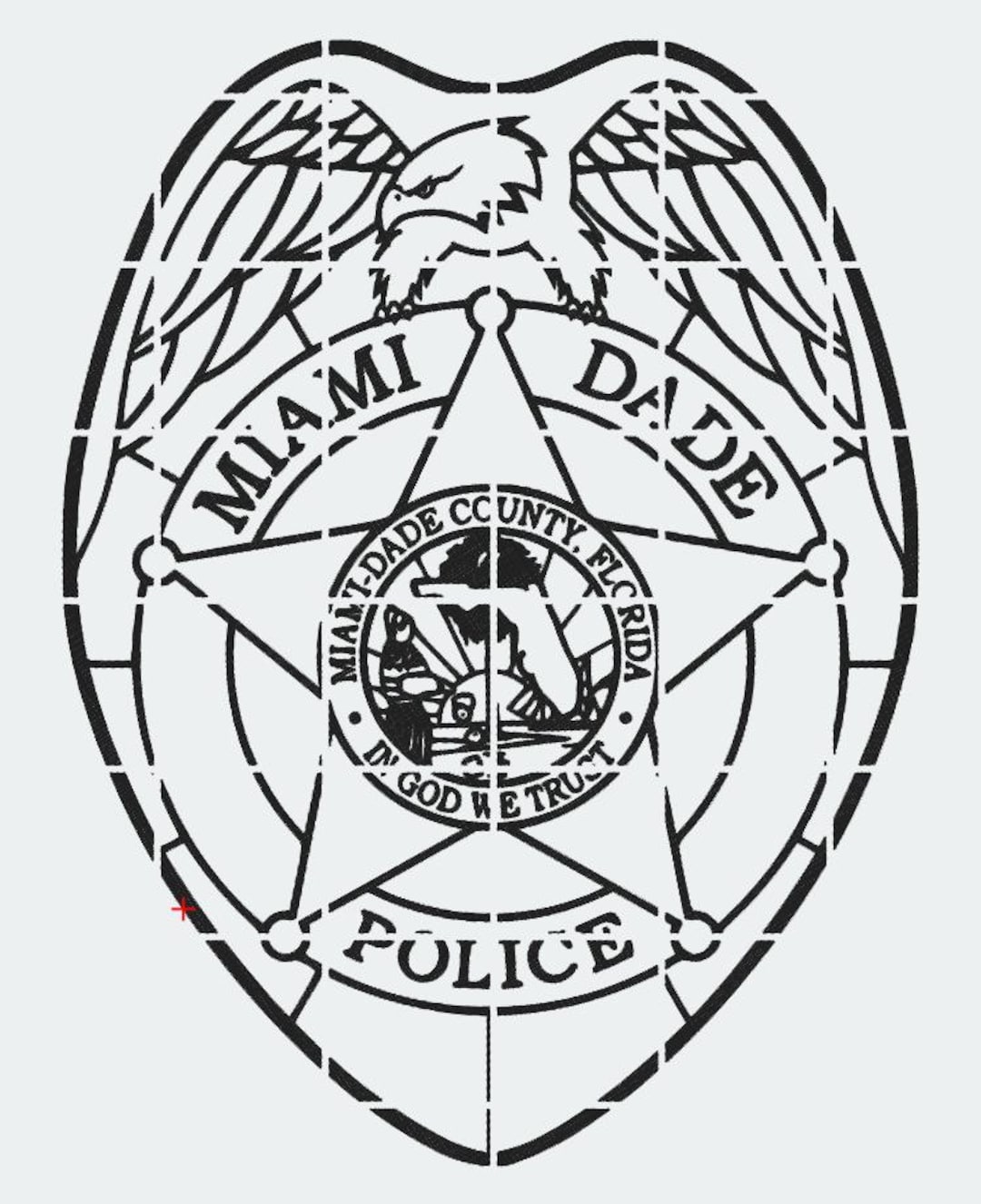 Miami Dade Florida Police Badge Svg, Ai, Lbrn, Dxf Digital Files - Etsy