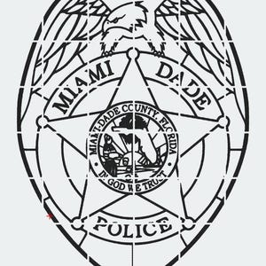 Miami Dade Florida Police Badge Svg, Ai, Lbrn, Dxf Digital Files - Etsy