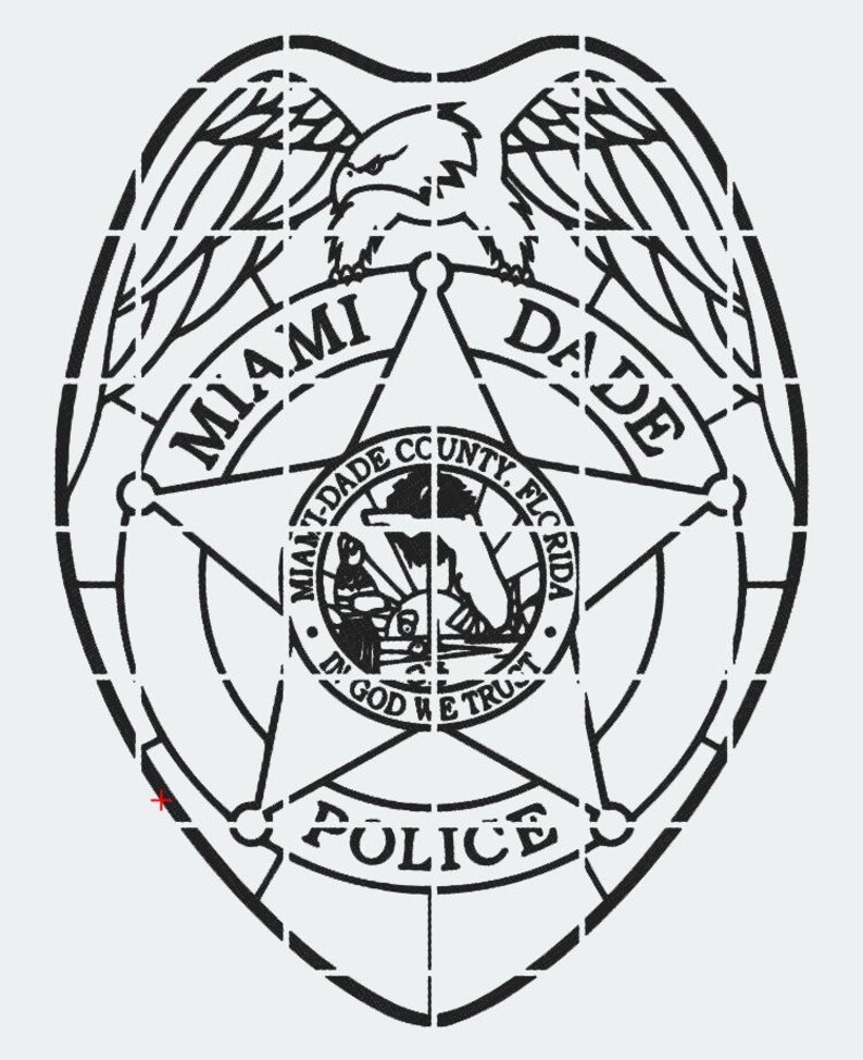 Miami Dade Florida Police Badge Svg, Ai, Lbrn, Dxf Digital Files - Etsy