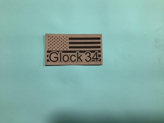 Flag Glock 20 Leather Patch Template, Custom Leather Patch Hat, Hat ...