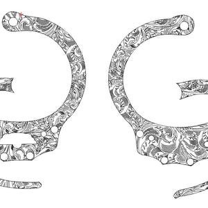 UZI Handcuff, Laser, Cut, Engraving, Files, Laser Pattern, Engraving Design, Metal Art, Fiber ...
