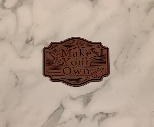 The Look of Wood Grain Buckle Style Hat Patch Design Template, 2 Custom ...