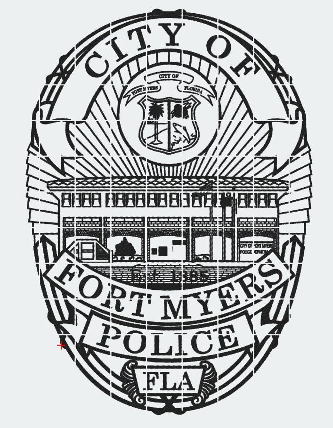 Fort Myers Florida Police Badge Svg, Ai, Lbrn, Dxf Digital Files - Etsy