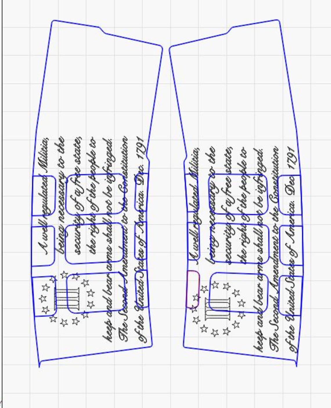 2A Flag Ar-15 Fiber Laser Template. Lightburn .svg, AI, Eps, Pdf Laser ...