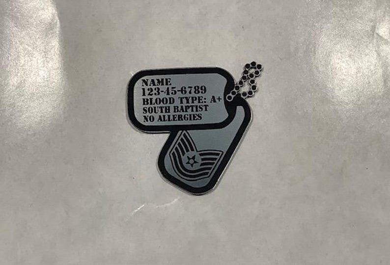 Air Force ID Tags, Custom Shapes, Svg, Ai, Eps, Lbrn Pdf, Files ...