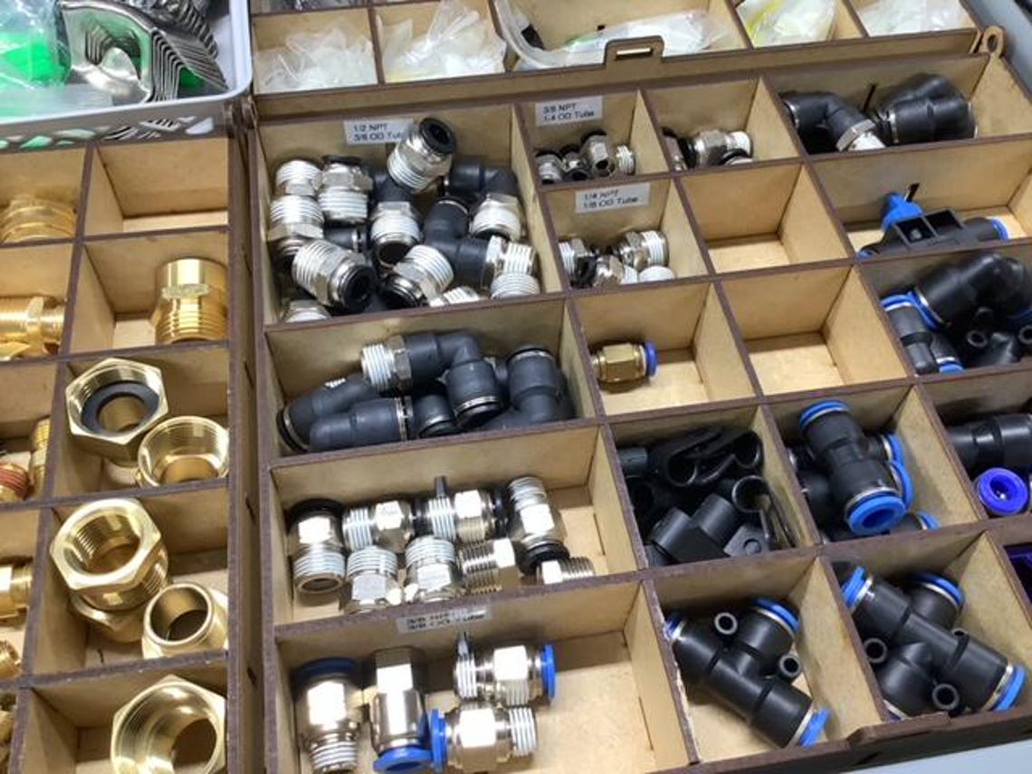 30 Bin Storage Organizer - Boxes and Compartment , With 4 Resizable ...