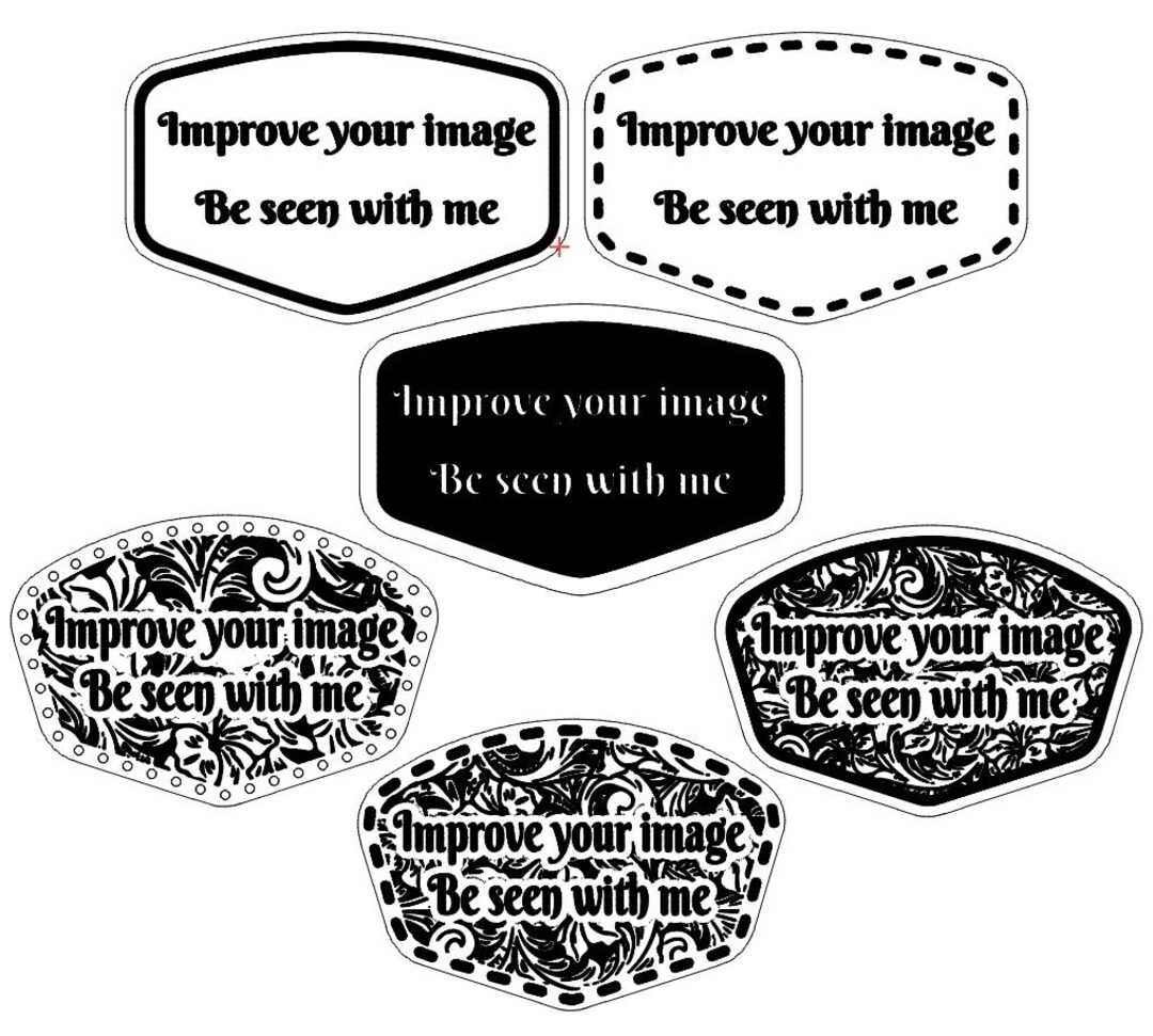 Improve Your Image Be Seen With Me. Hat Patch 6 Design Template, Custom ...