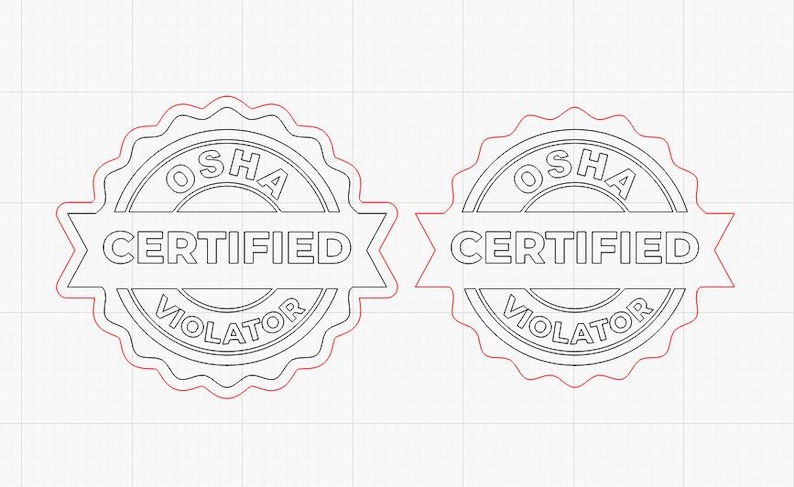 OSHA Certified Violator, Leather Patch Template, Custom Leather Patch ...