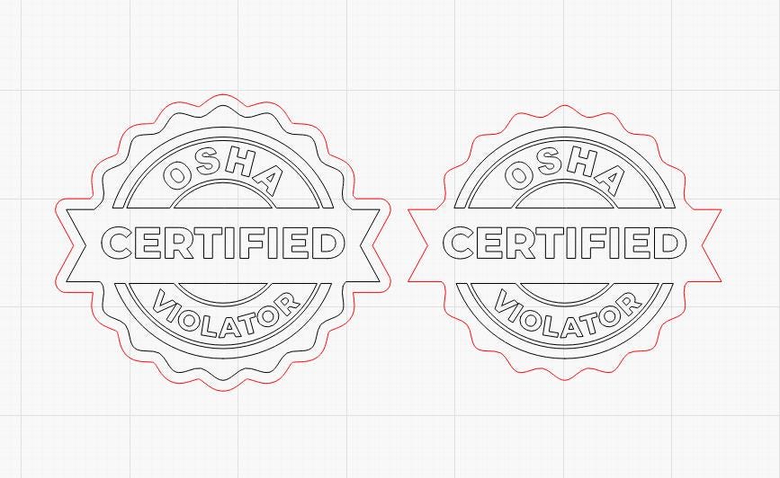 OSHA Certified Violator, Leather Patch Template, Custom Leather Patch ...