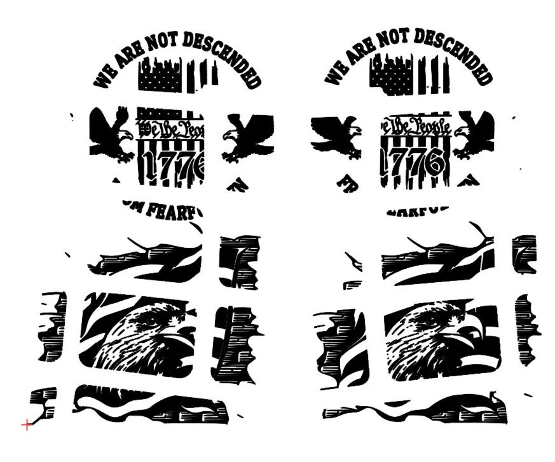 Double Eagle Flag Ar-15 Fiber Laser Template. Lightburn .svg, Laser ...
