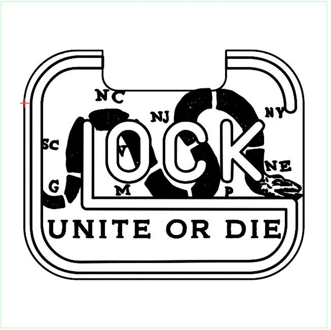 Glock Case Unite or Die, Glock Case Engraving Clipart Svg, Ai ...