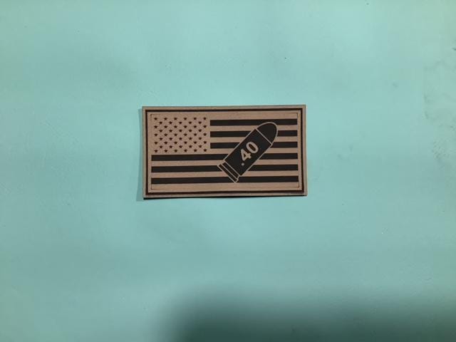 Flag Glock 20 Leather Patch Template, Custom Leather Patch Hat, Hat ...