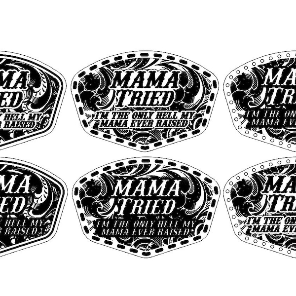 Leather Hat Patch Stencil Svg - Etsy