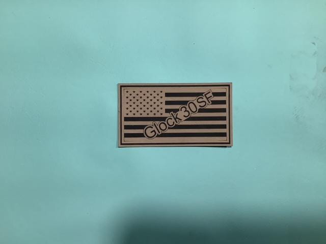 Flag Glock 20 Leather Patch Template, Custom Leather Patch Hat, Hat ...