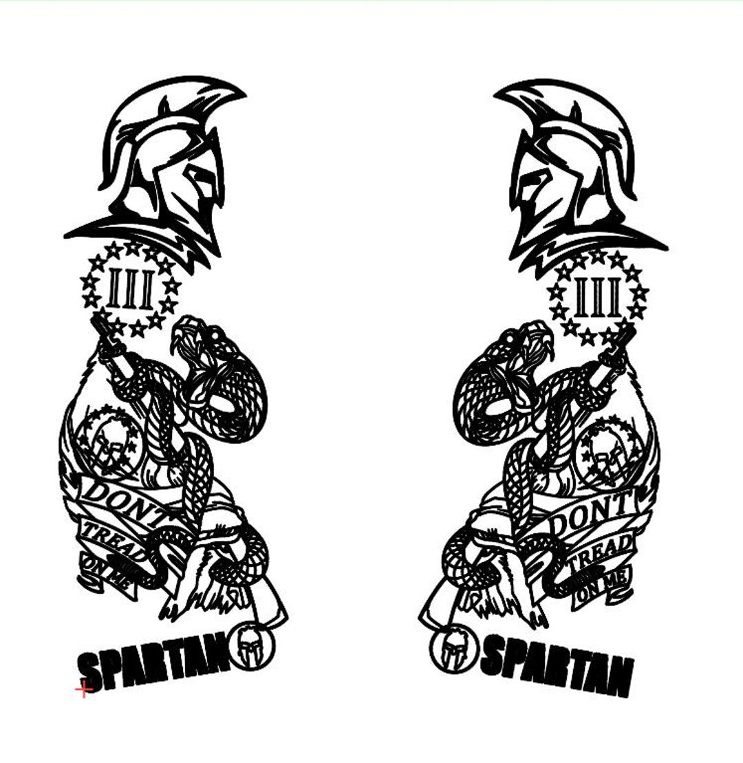 Spartan AR-15 Fiber Laser Template. Lightburn .svg, AI, Eps, Pdf Laser ...