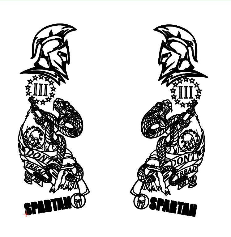 Spartan AR-15 Fiber Laser Template. Lightburn .svg, AI, Eps, Pdf Laser ...