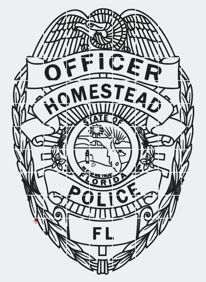 Homestead Florida Police Badge Svg, Ai, Lbrn, Dxf Digital Files - Etsy