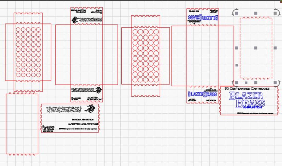 Ammo Box - 2 Boxe Sizes - 9mm, 45COLT- Bullet Holder Box - Laser CUT ...