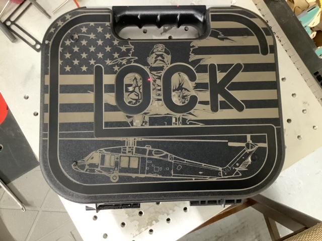 Glock Case UH60 Tattered Solider Flag Glock Case Design. Fiber Laser ...