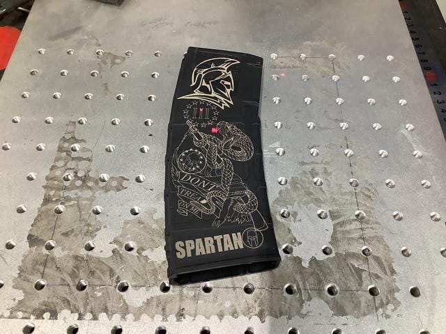 Spartan AR-15 Fiber Laser Template. Lightburn .svg, AI, Eps, Pdf Laser ...