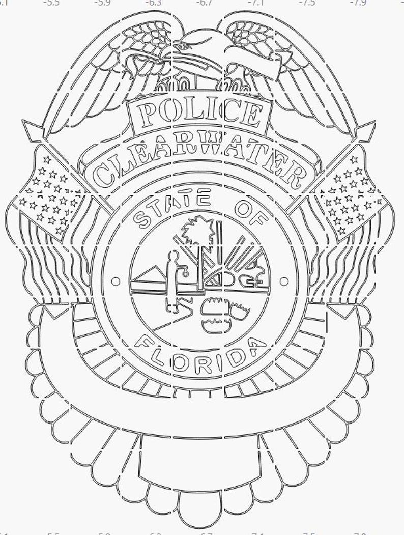 Clearwater Florida Police Badge Svg, Ai, Lbrn, Dxf Digital Files - Etsy