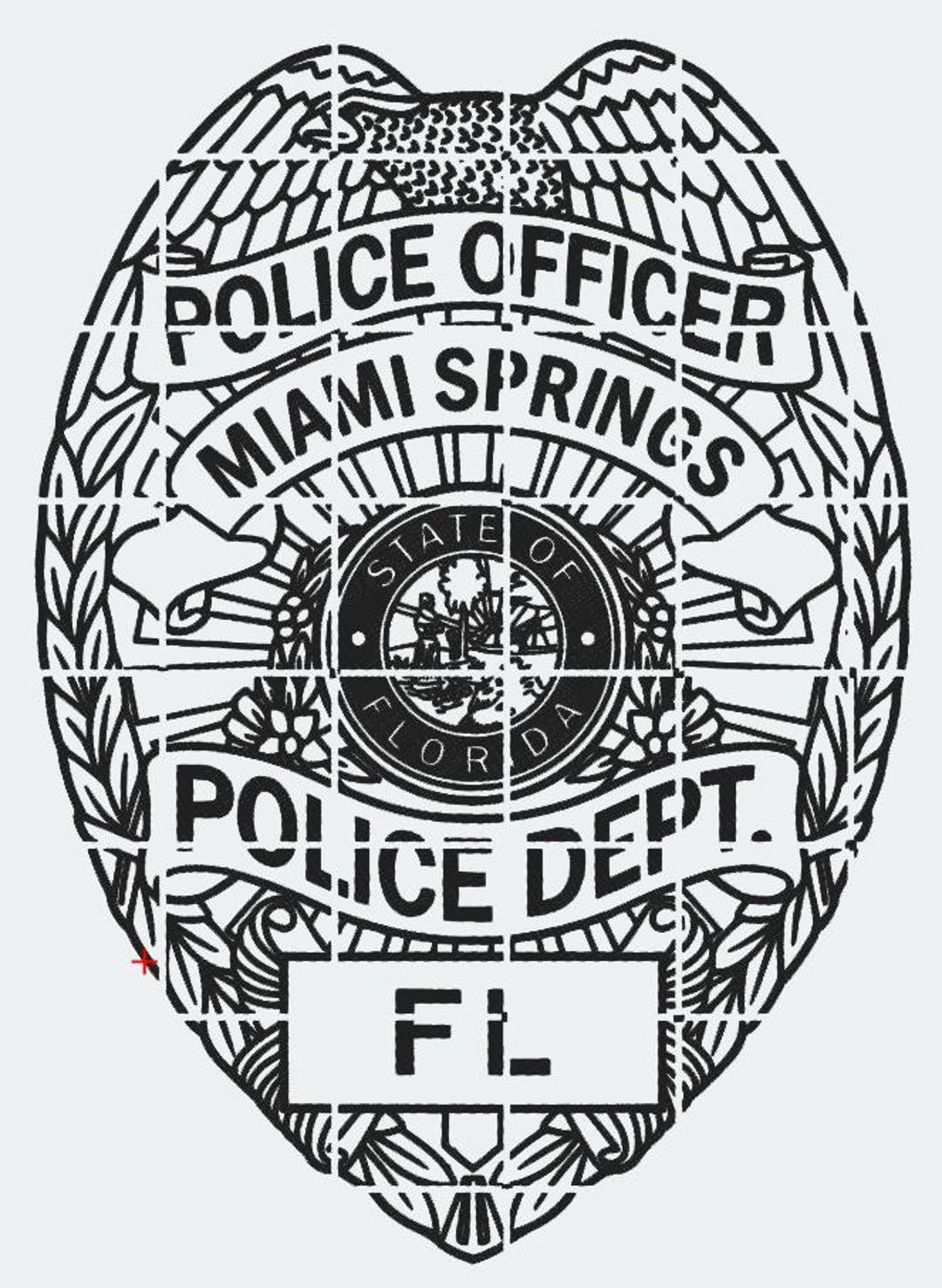 Miami Springs Florida Police Badge Svg, Ai, Lbrn, Dxf Digital Files - Etsy