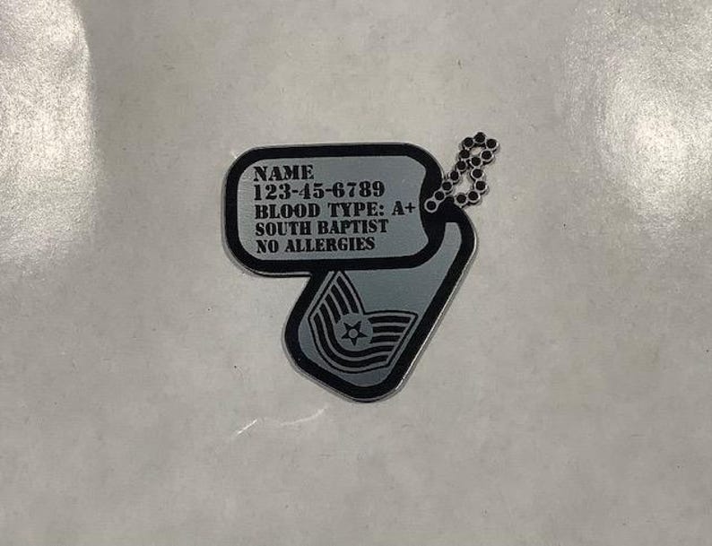 Air Force ID Tags, Custom Shapes, Svg, Ai, Eps, Lbrn Pdf, Files ...