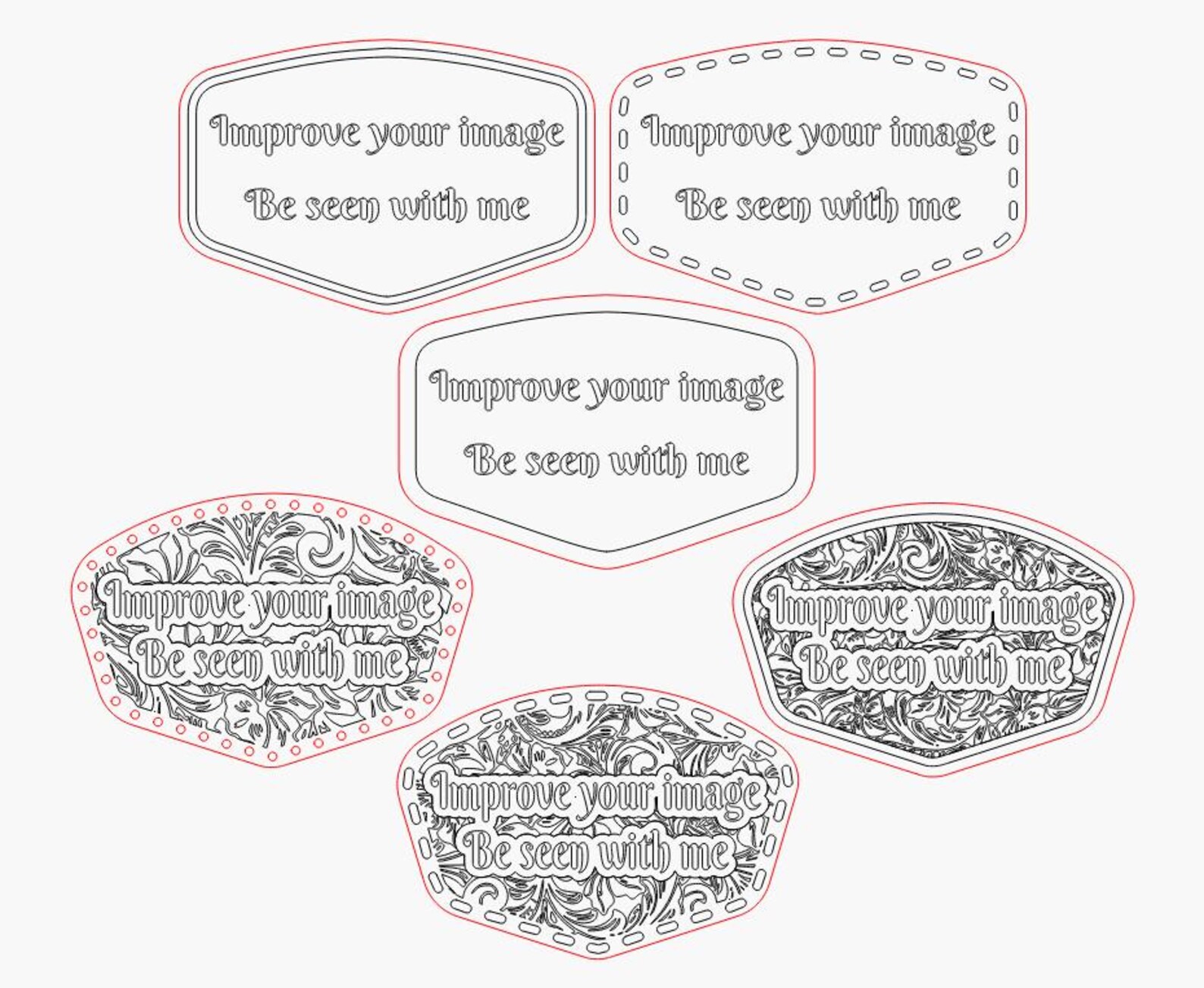 Improve Your Image Be Seen With Me. Hat Patch 6 Design Template, Custom ...