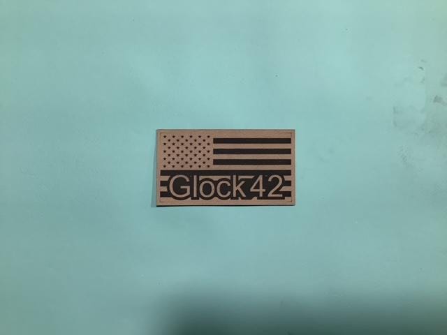 Flag Glock 20 Leather Patch Template, Custom Leather Patch Hat, Hat ...